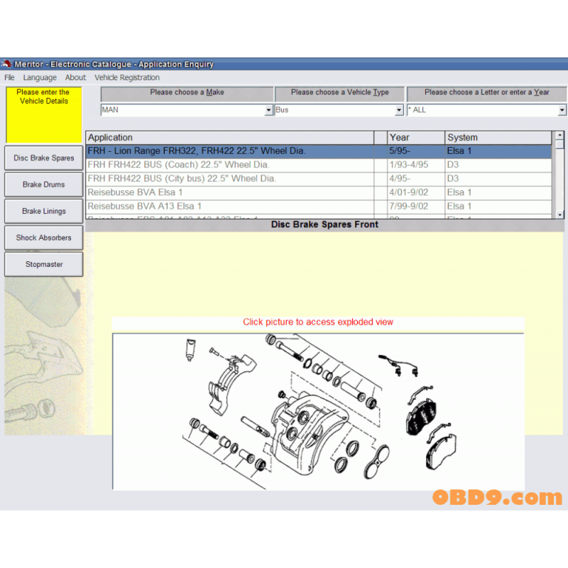 Meritor ROR CVA 2.0, MERITOR Truck Parts