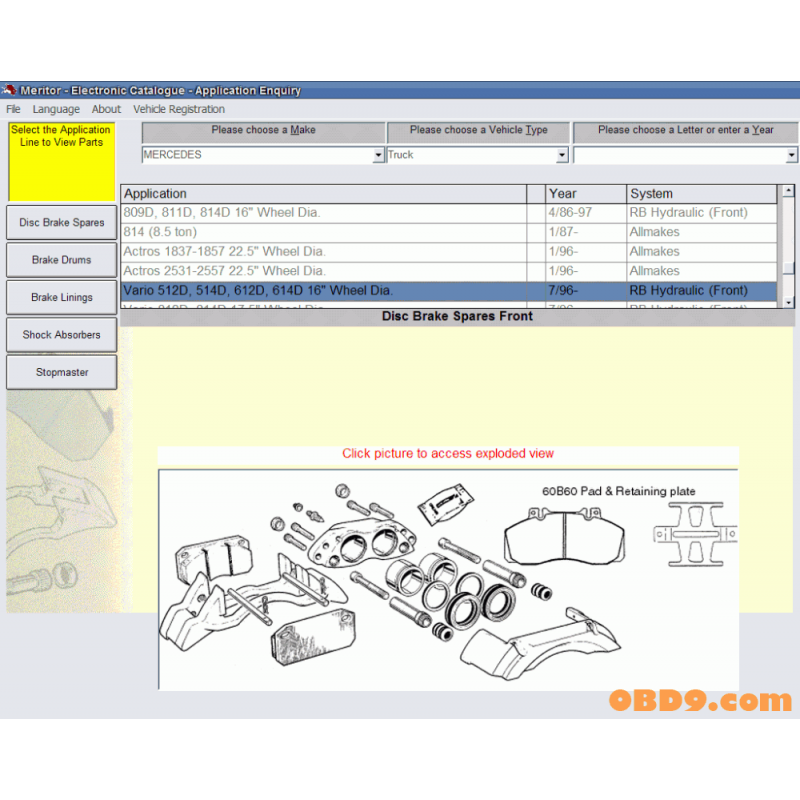 Meritor ROR CVA 2.0, MERITOR Truck Parts